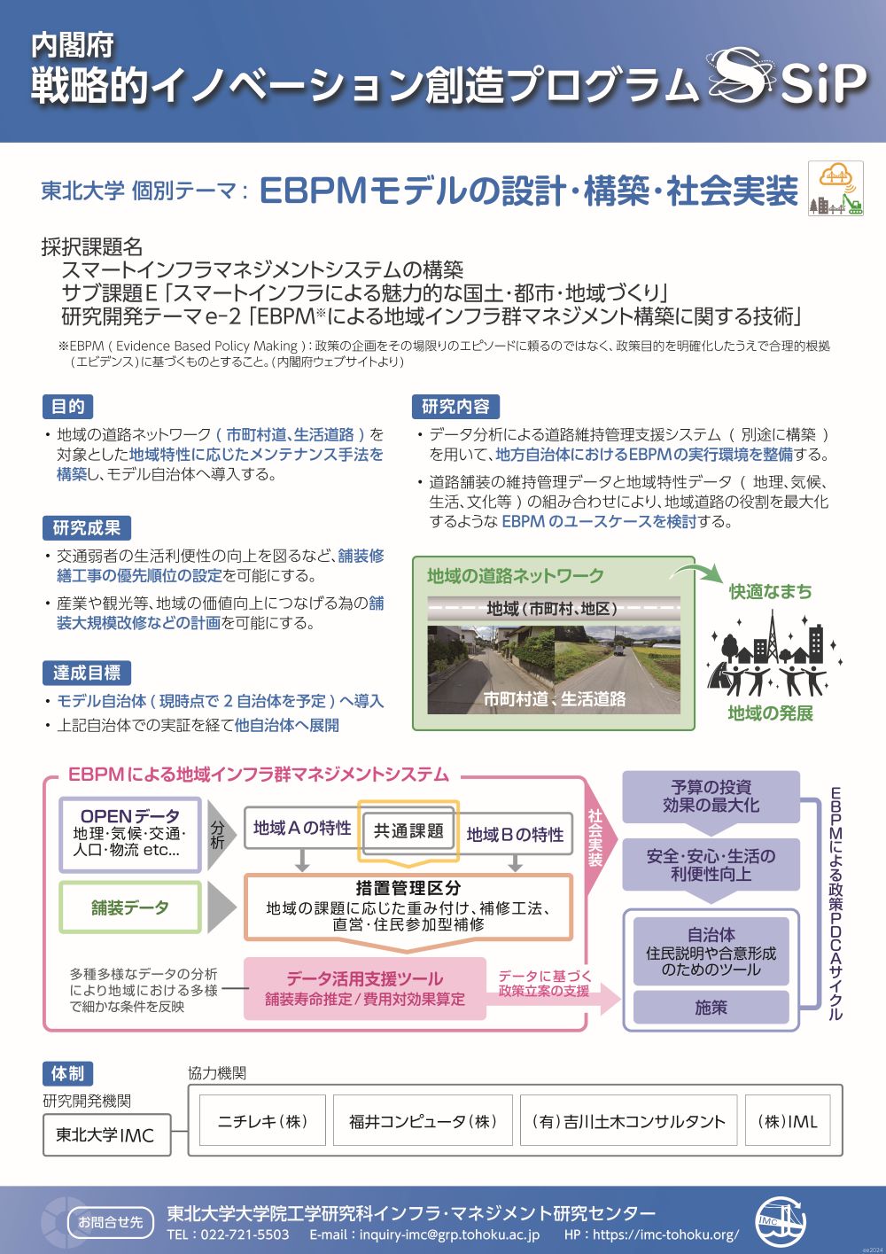 SIP 第3期｜東北大学大学院工学研究科インフラ･マネジメント研究センター